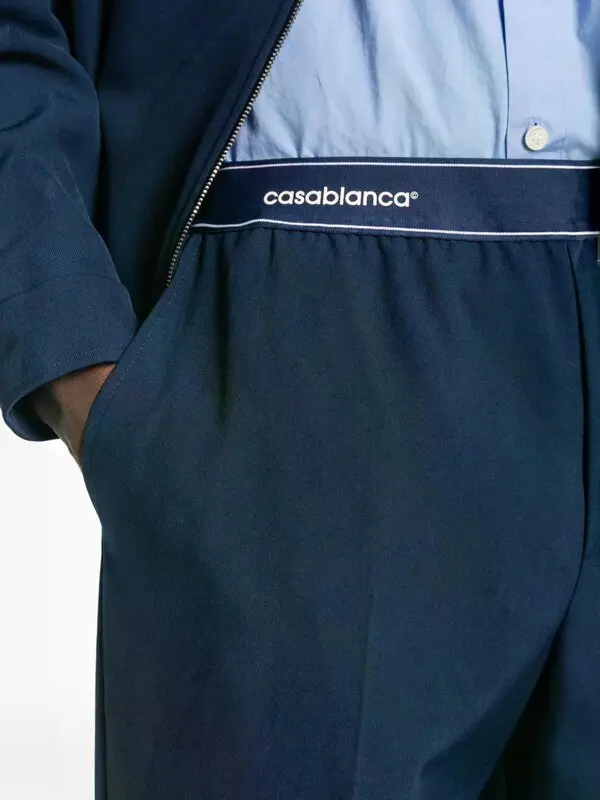 Casablanca Elasticated Waist Trousers - Blue
