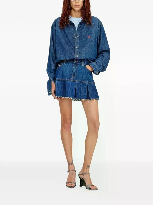DIESEL® Denim A-line Mini Skirt