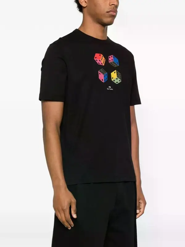 Paul Smith Dice-print T-shirt - Black