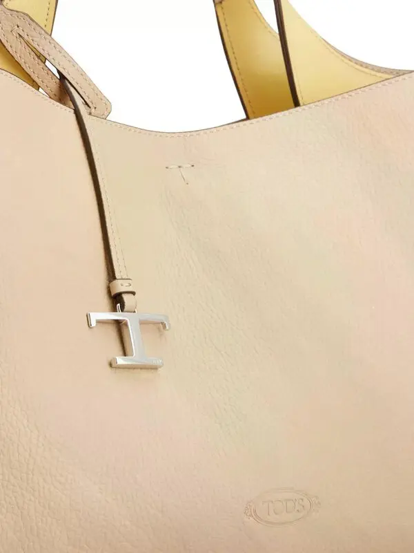 TOD'S T-detail Shoulder Bag - Neutrals