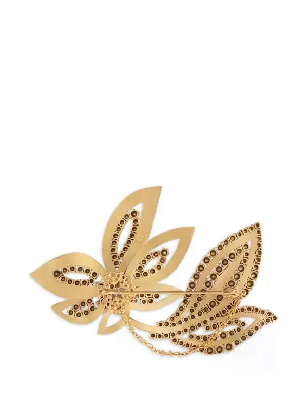 Dolce & Gabbana Leaf Embellished Brooch