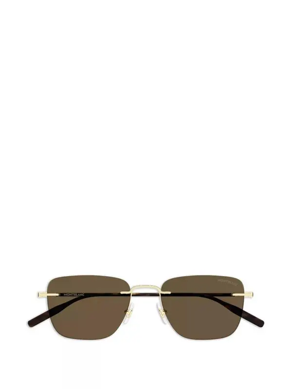 Montblanc Square-frame Sunglasses - Brown