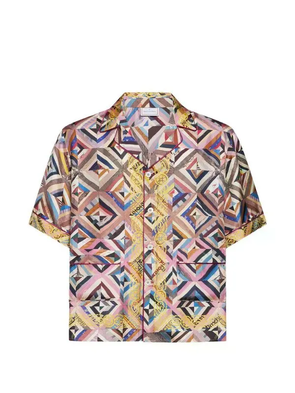 PIERRE-LOUIS MASCIA Mosaic-pattern Shirt