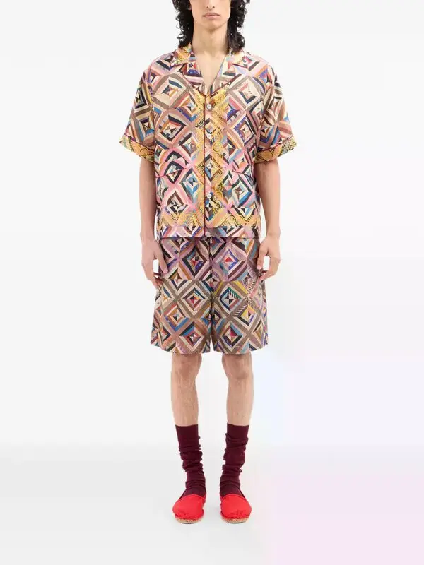 PIERRE-LOUIS MASCIA Mosaic-pattern Shirt