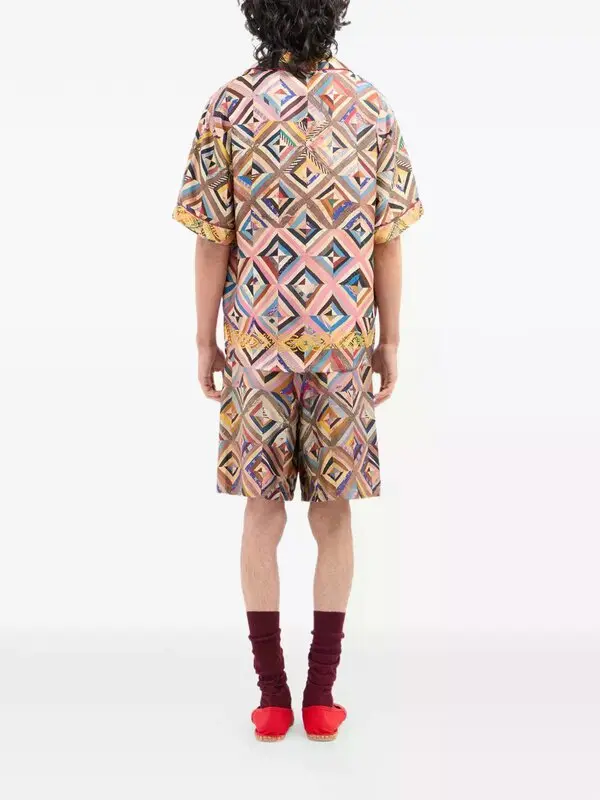 PIERRE-LOUIS MASCIA Mosaic-pattern Shirt