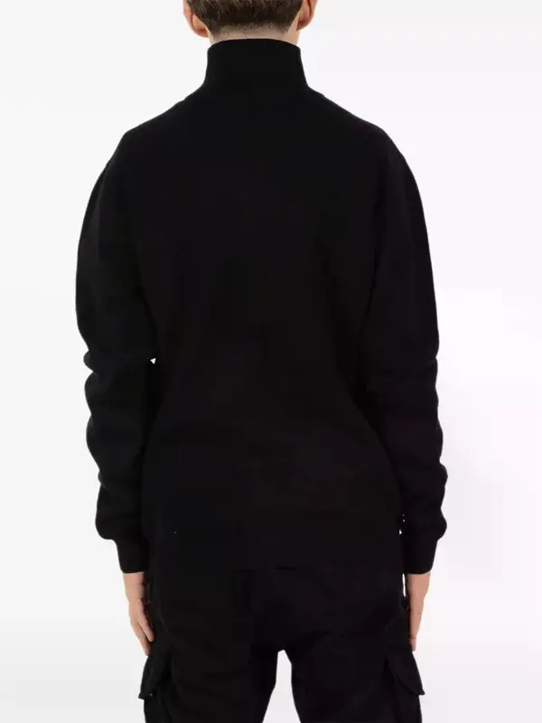GERTRUDE Lewis Patch Half-zip Sweater
