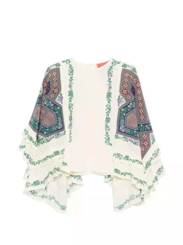 La DoubleJ Ruffled Printed Top