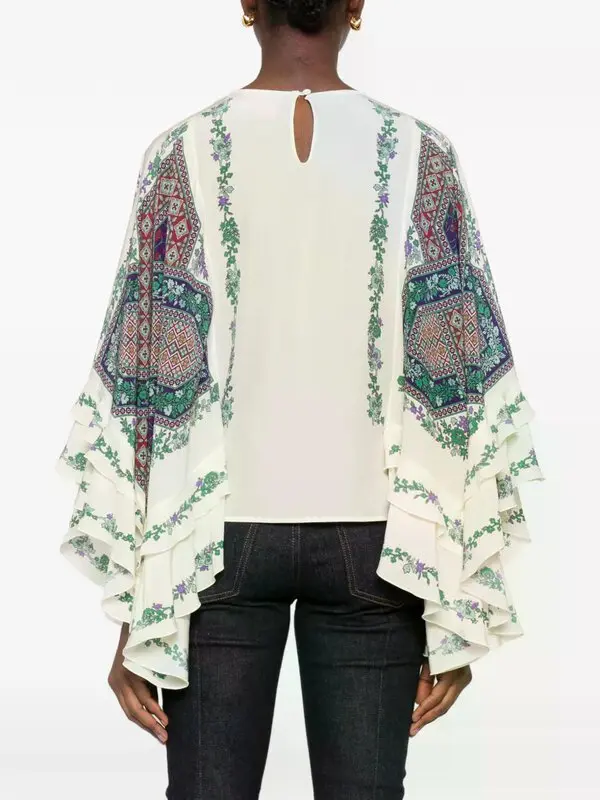 La DoubleJ Ruffled Printed Top