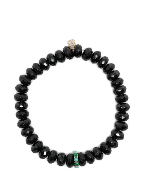 SYDNEY EVAN Turquoise Signature Logo Bracelet - Black