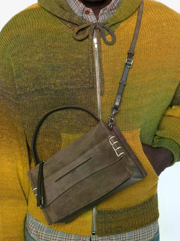JW Anderson Suede Top Handle Bag - Brown