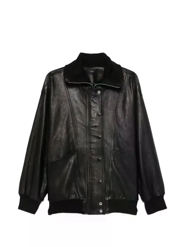 R2W Leather Bomber Jacket