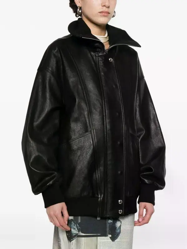 R2W Leather Bomber Jacket