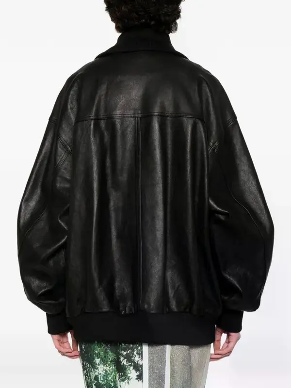 R2W Leather Bomber Jacket