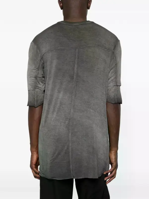THOM KROM 940 Raw-cut Double-layer T-shirt