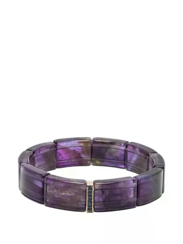 SYDNEY EVAN Gold & Sapphire Spacer On Amethyst Bracelet - Purple