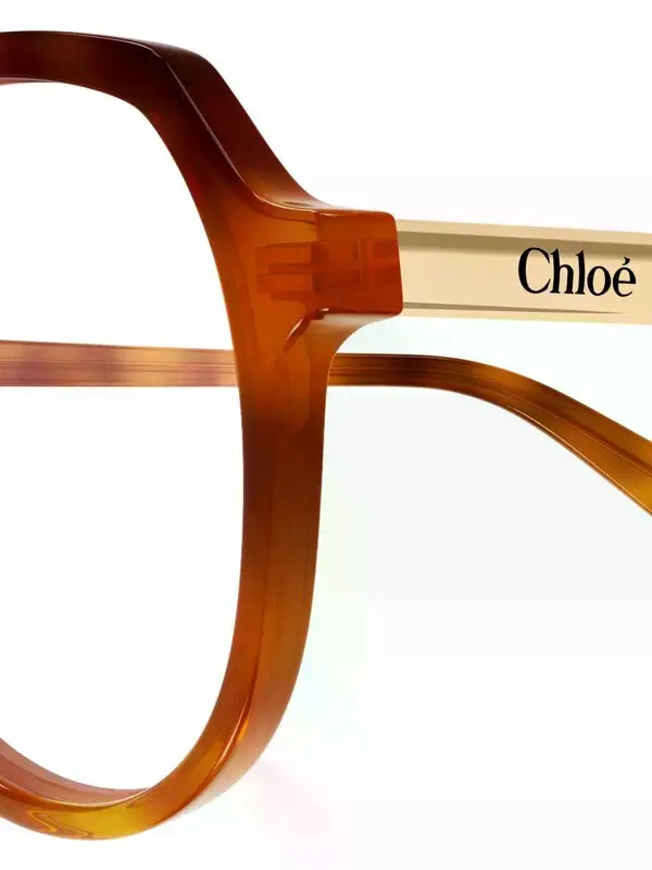 Chloé Pilot-frame Glasses - Brown