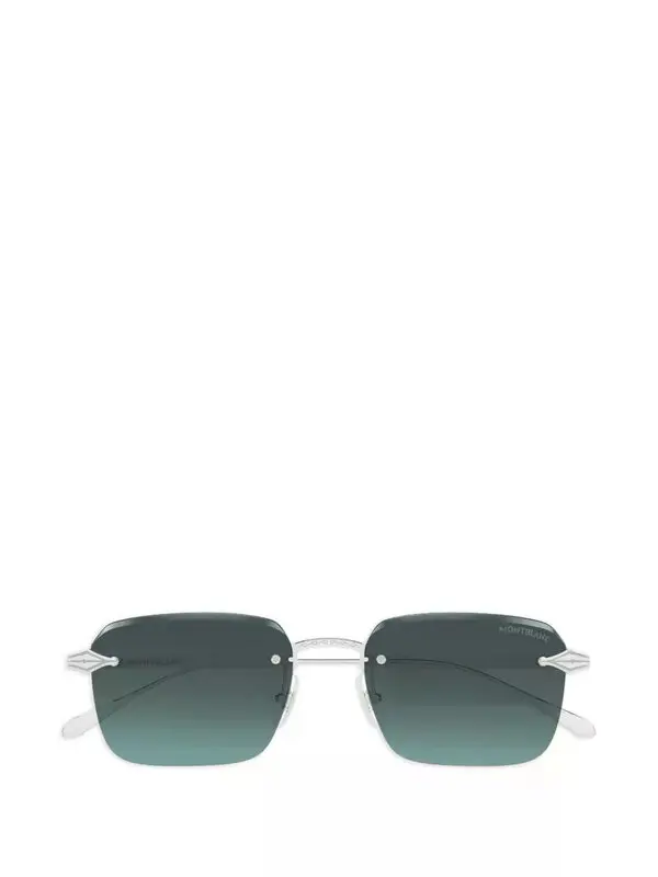 Montblanc Square-frame Sunglasses - Silver