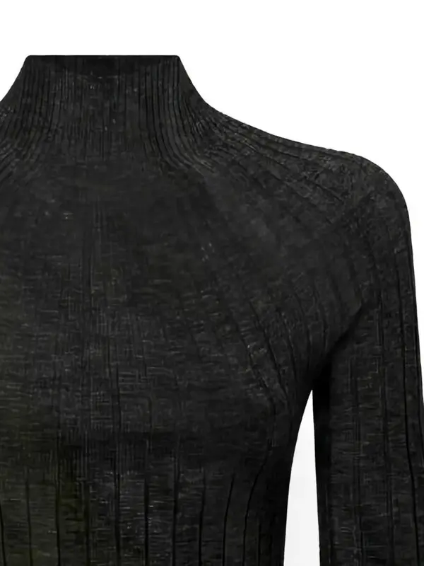 CARACTÈRE Ribbed High-neck Top