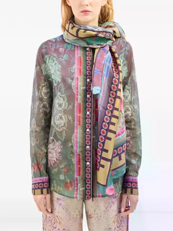 PIERRE-LOUIS MASCIA Floral-print Scarf