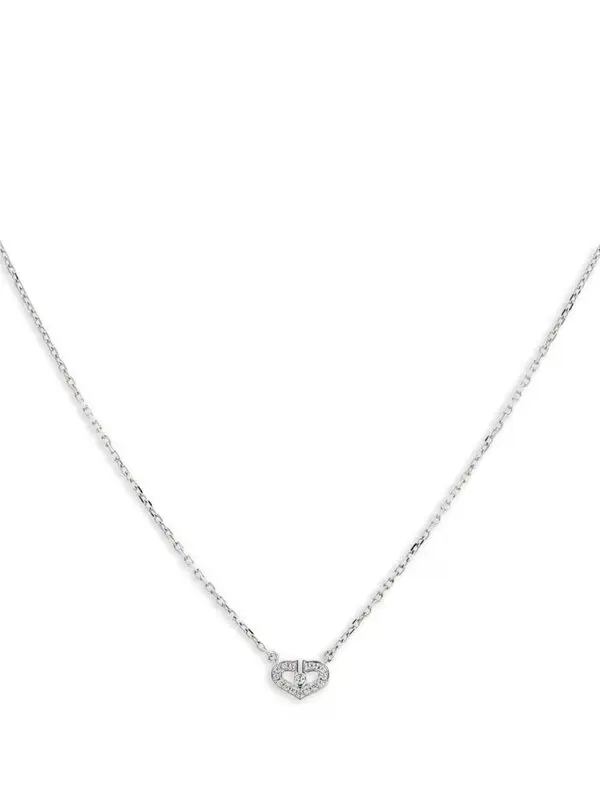 CARTIER 2010s Coeur Et Symbole Diamond Necklace - Silver