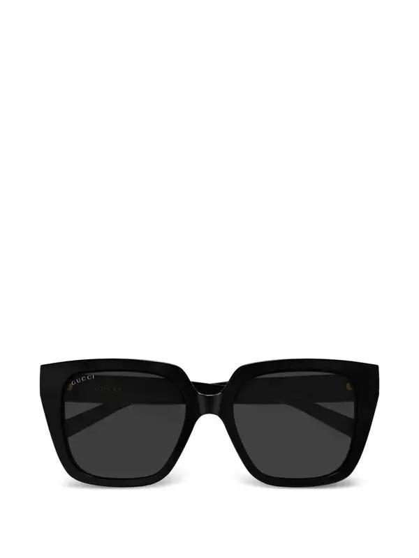 Gucci Geometric Detail Sunglasses - Black