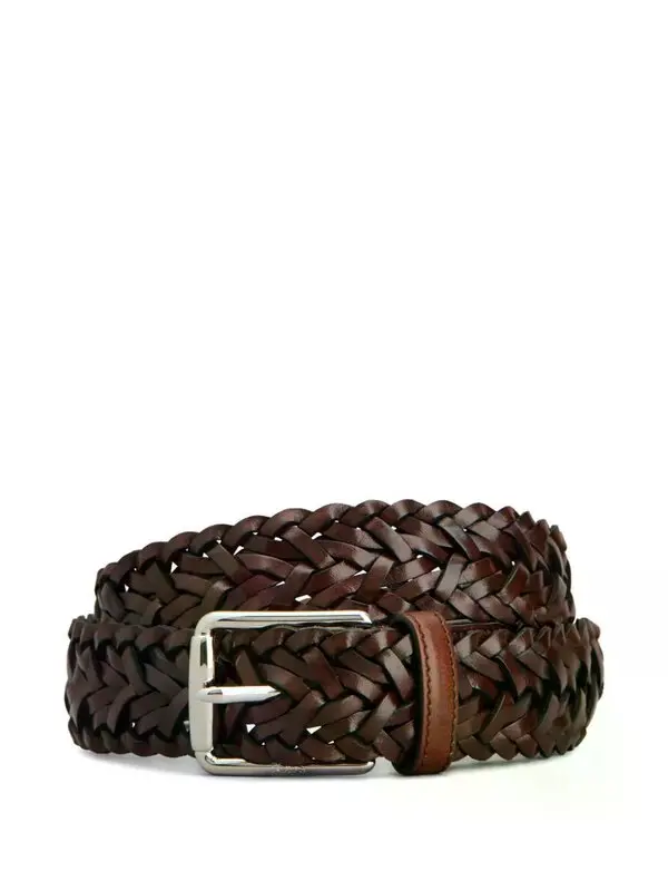 TOD'S Braided Leather Belt - Brown