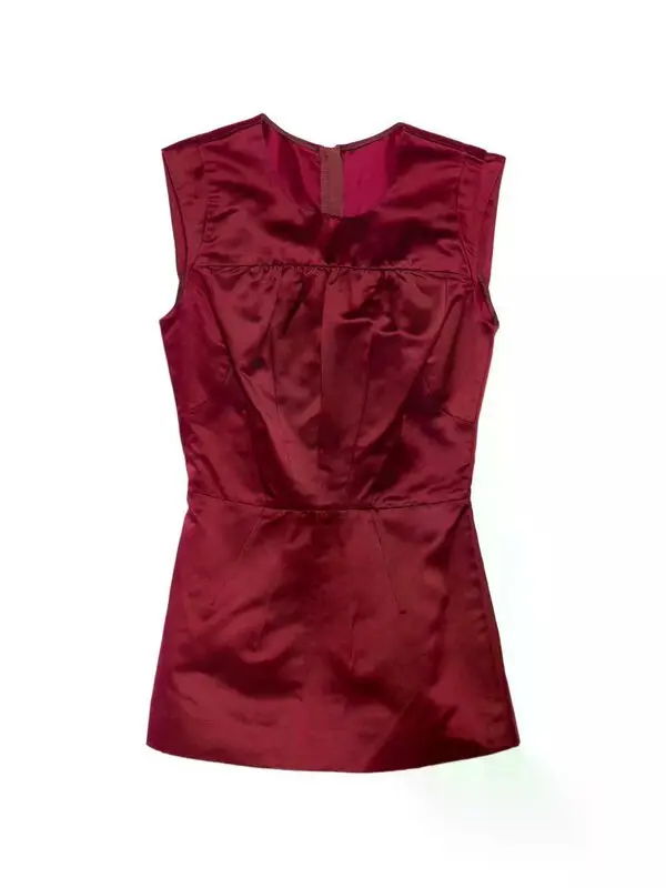 Prada Sleeveless Silk Top - Red