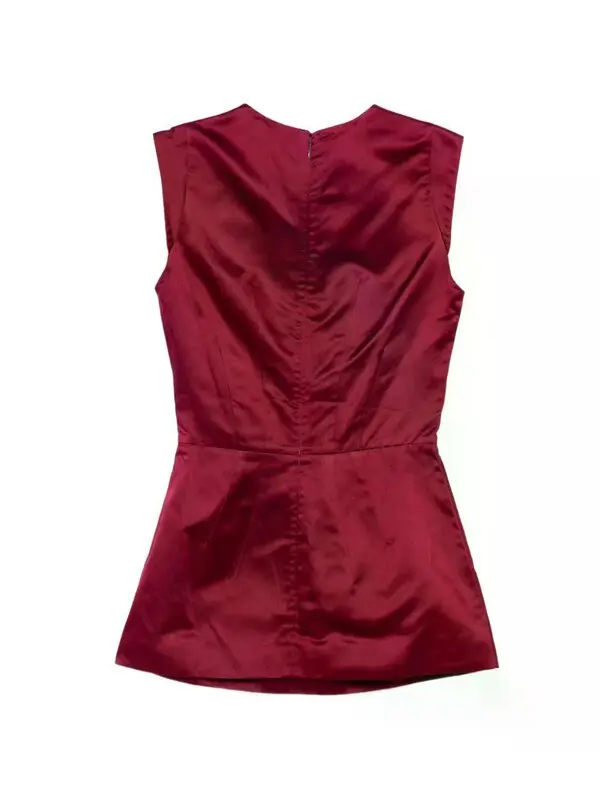 Prada Sleeveless Silk Top - Red