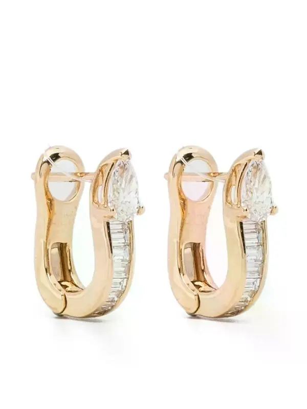 ANITA KO 18k Yellow Diamond Saturn Huggies - Gold