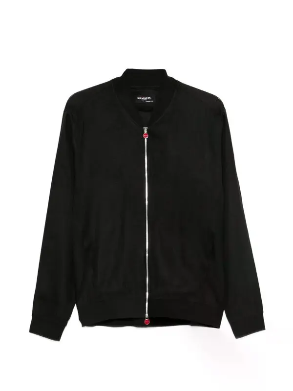 Kiton Linen Bomber Jacket - Black