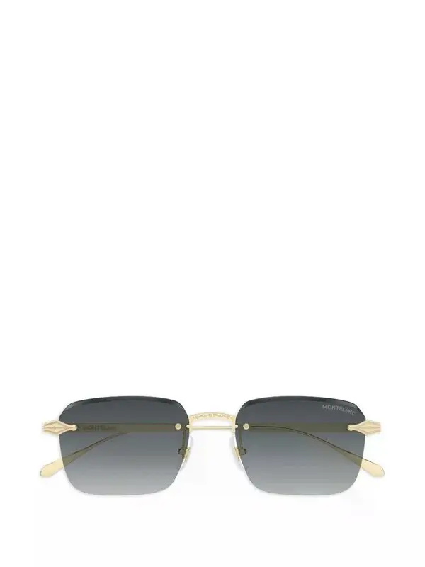 Montblanc Square Frame Sunglasses - Gold