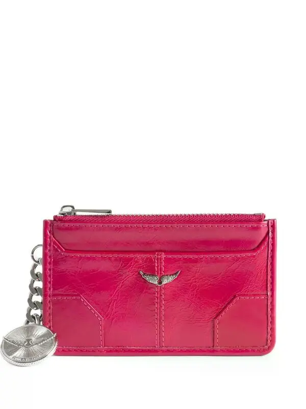 Zadig&Voltaire Sunny Patent Charm Card Holder - Pink