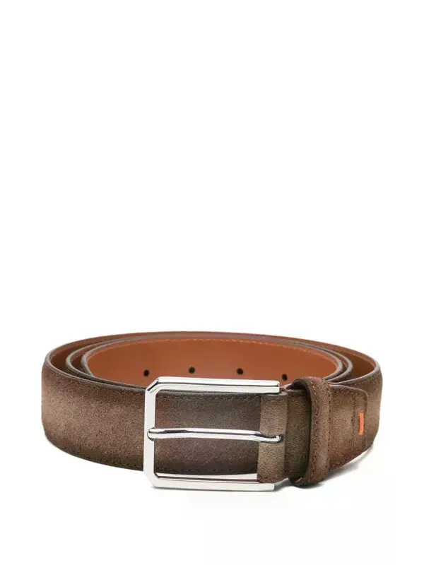 Santoni Suede Belt - Brown