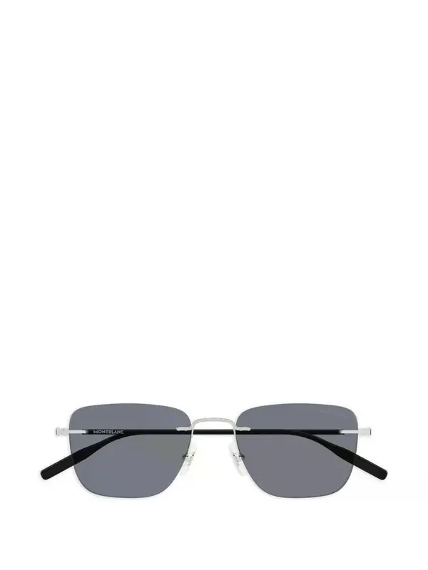 Montblanc Square-frame Sunglasses - Silver