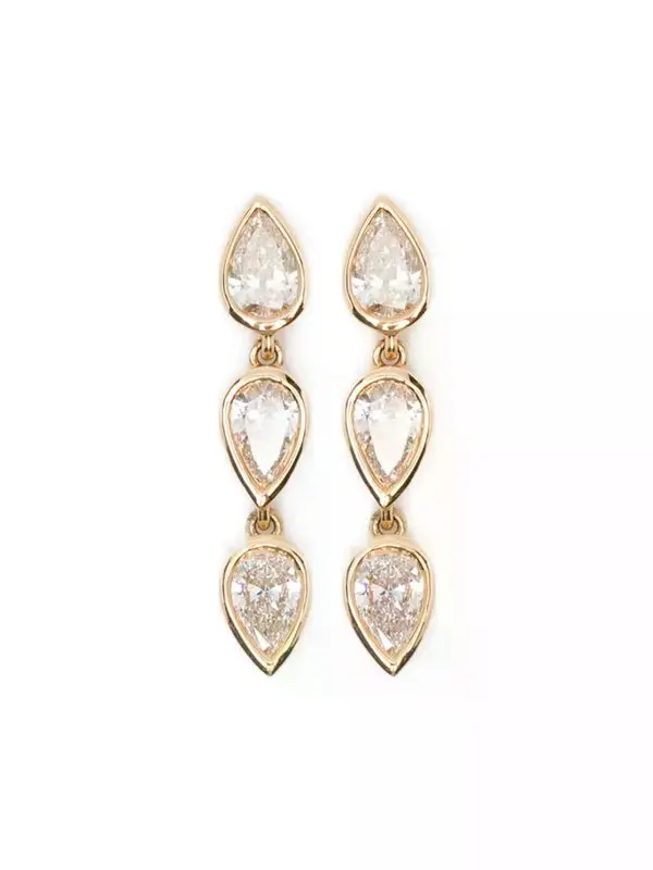 ANITA KO 18k Yellow Elodie Diamond Drop Earrings - Gold