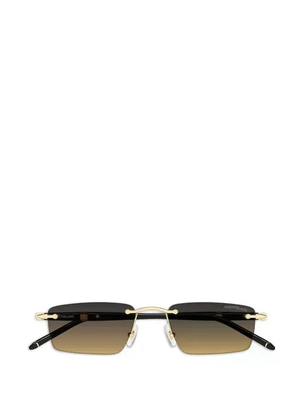 Montblanc Rectangle Sunglasses - Gold