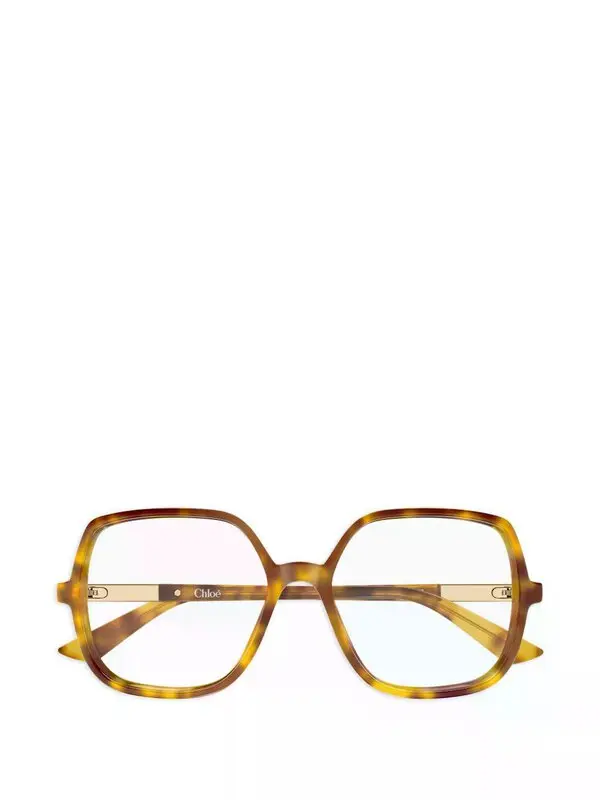 Chloé Oversized Octagon Frame Glasses - Brown