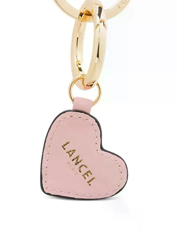 LANCEL Leather Heart Keychain