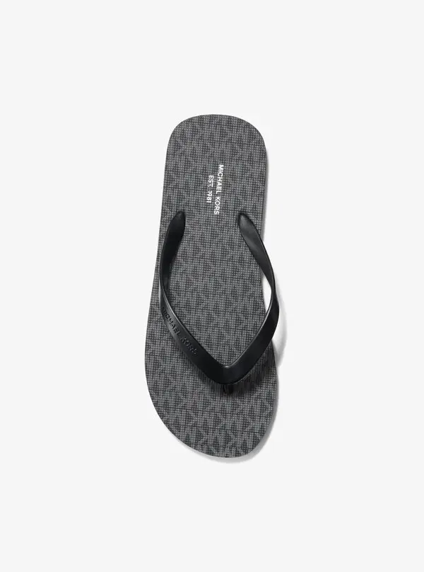 Michael Kors Travis Logo Flip-flops - Black
