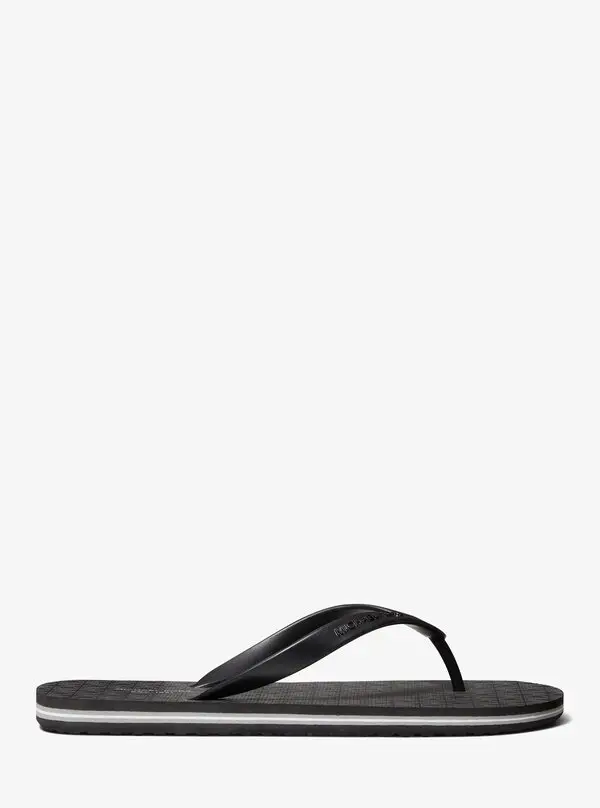 Michael Kors Travis Logo Flip-flops - Black
