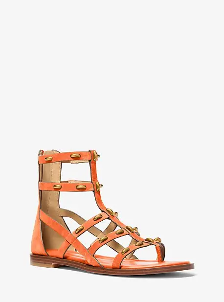Michael Kors Noa Studded Gladiator Sandal - Orange