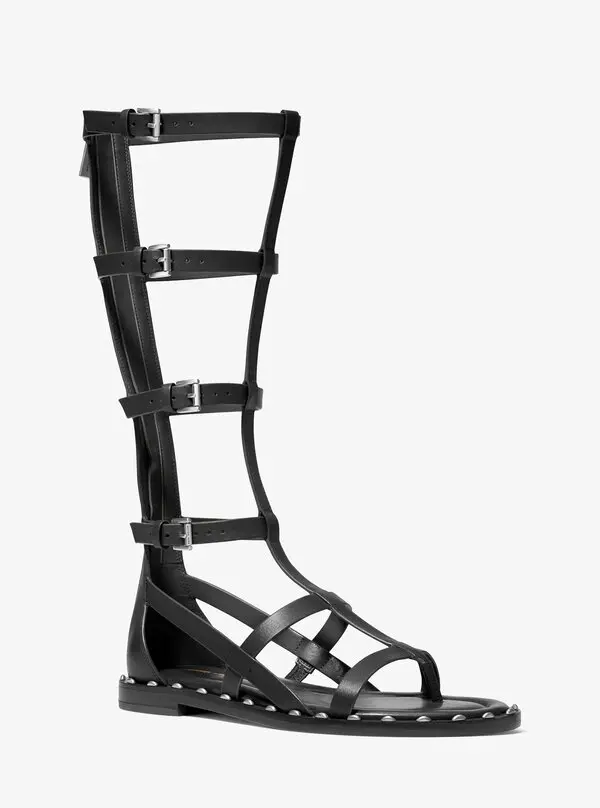 Michael Kors Studded Leather Gladiator Sandal