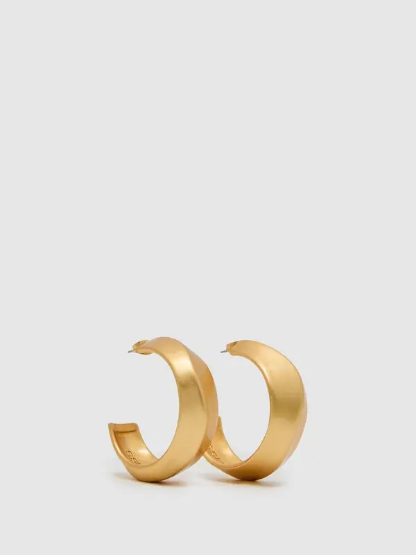 REISS Tara Twist Hoop Earrings - Gold