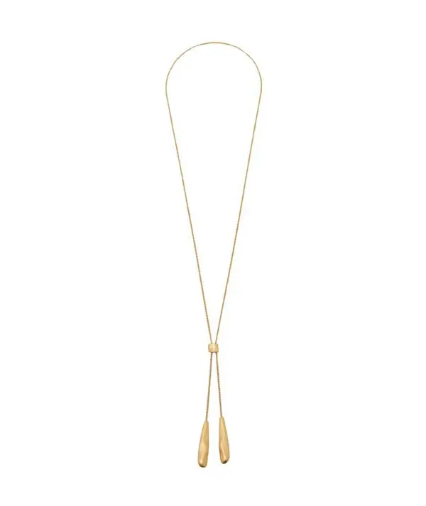 REISS Tova Sculpted Drop Lariat Necklace - Gold