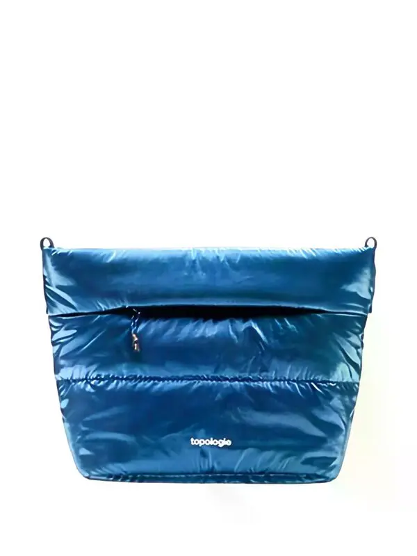 TOPOLOGIE Top-zip Quilted Shoulder Bag - Blue