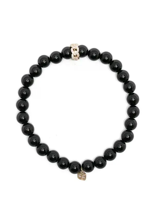 SYDNEY EVAN Diamond And Onyx Bracelet - Black