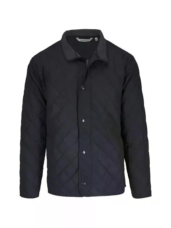 Peter Millar Quilted Button Jacket - Black