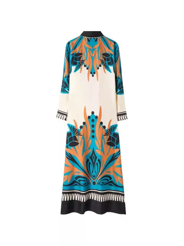 La DoubleJ Floral Placed Maxi Dress