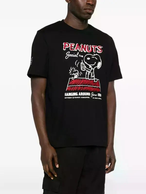 Iceberg Peanuts-embroidered T-shirt - Black
