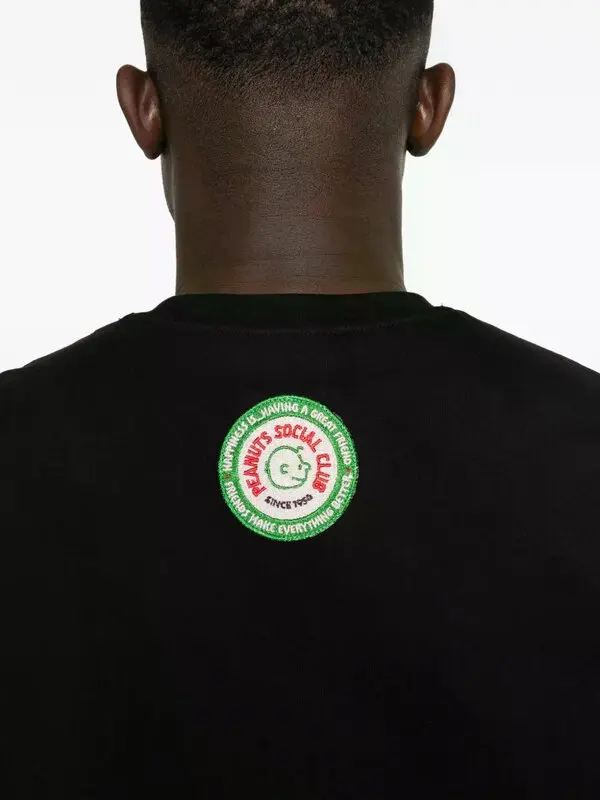 Iceberg Peanuts-embroidered T-shirt - Black